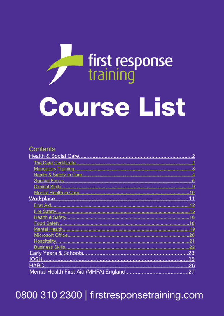 Download Course List | First Response Training